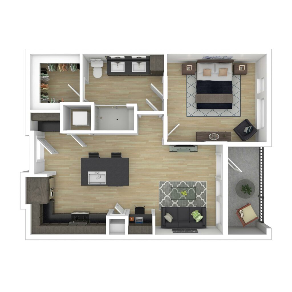 Contemporary Apartment Floor Plans in Austin, TX - Presidium Tech Ridge