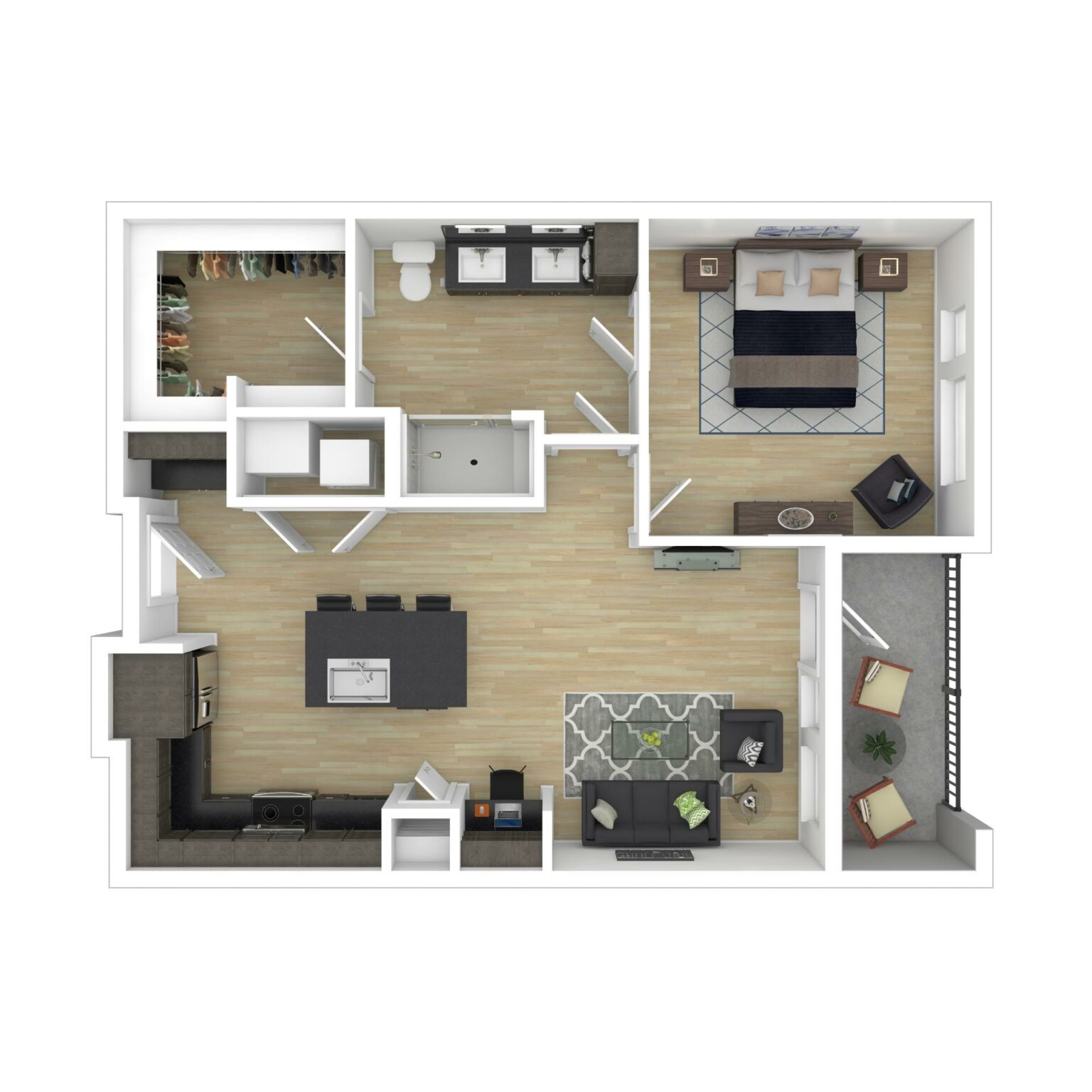 Contemporary Apartment Floor Plans in Austin, TX - Presidium Tech Ridge