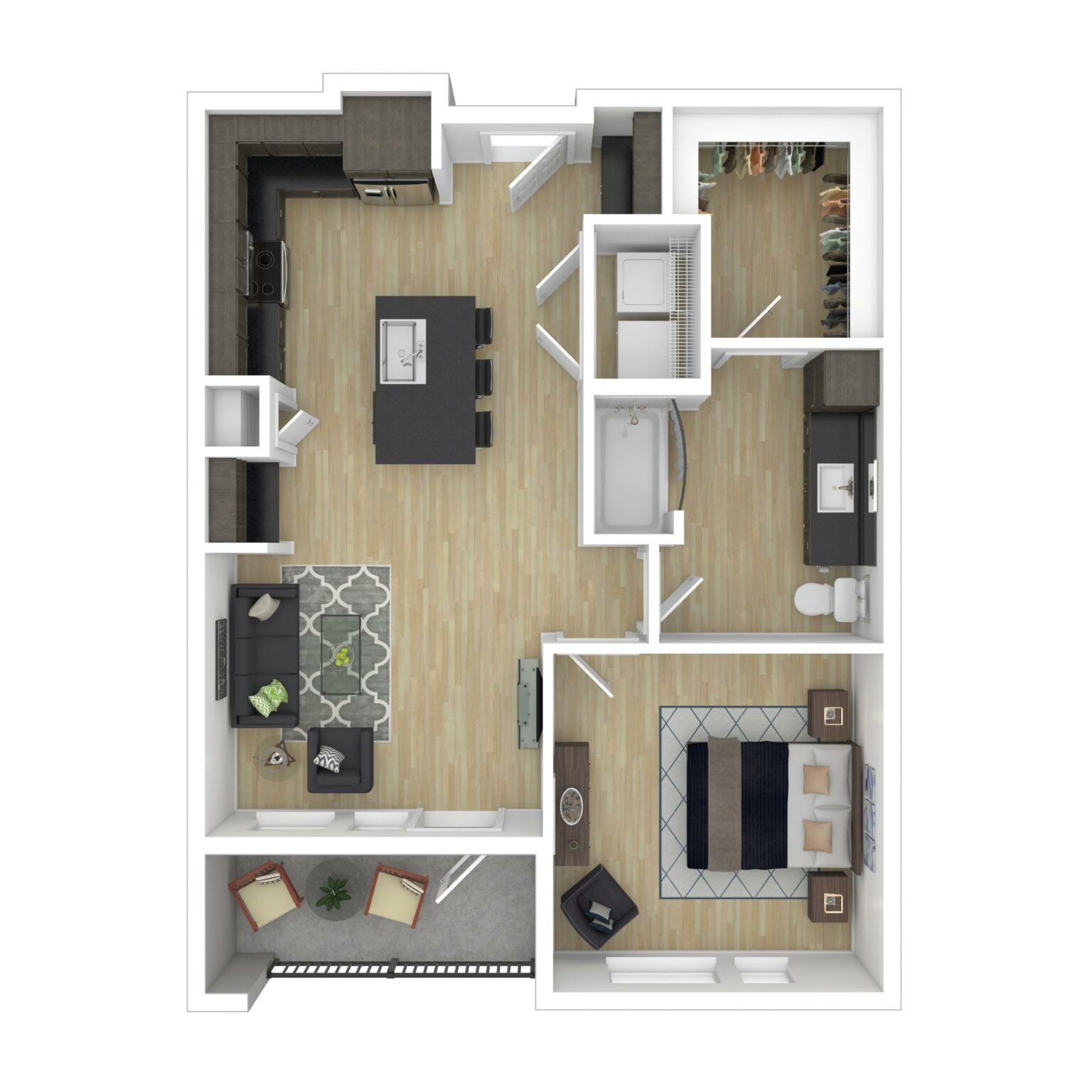 Contemporary Apartment Floor Plans in Austin, TX - Presidium Tech Ridge