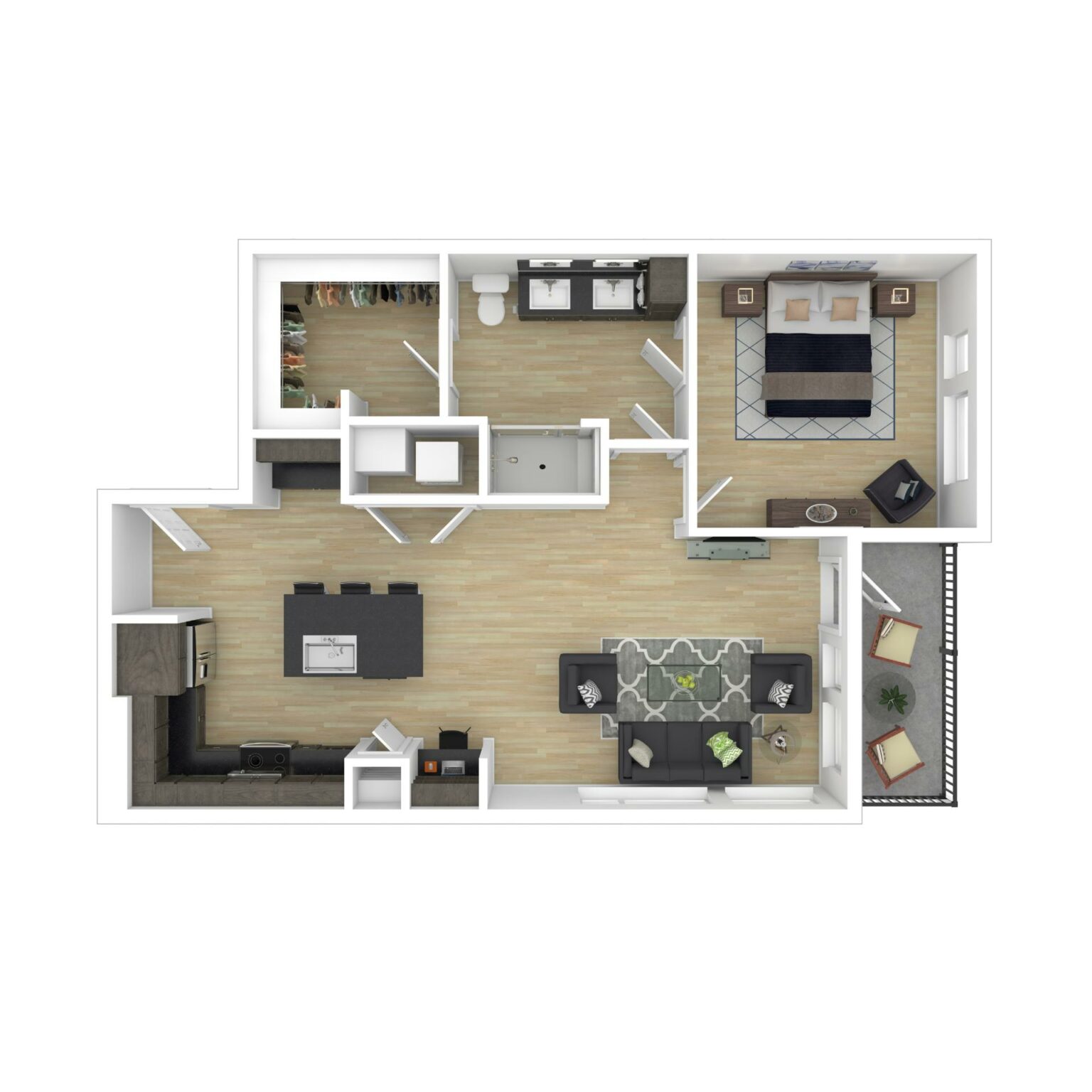 Contemporary Apartment Floor Plans in Austin, TX - Presidium Tech Ridge